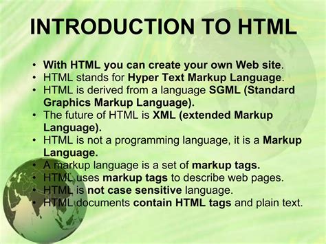 Html Pptx Web Design And Html Internet