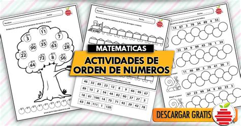 Actividades Para Trabajar El Orden De Los Números Material Para Maestros