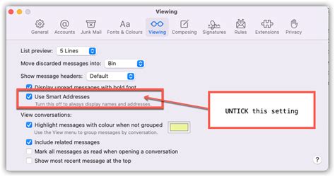 how to display email address instead of from name in mac mail
