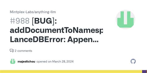 Bug Adddocumenttonamespace Lancedberror Append With Different
