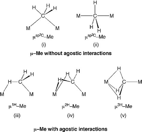 Coordination Modes Of Bridging Methyl Ligands The Lines Between Atoms