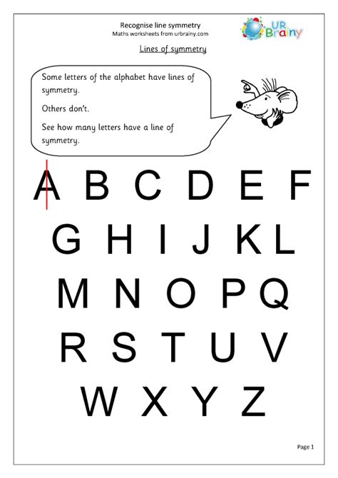 Line Of Symmetry Worksheet