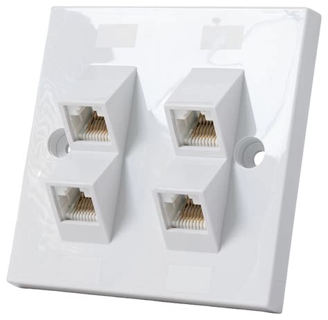 4 Port Cat5e Rj45 Socket Angled Faceplate Tuk Cpc Uk