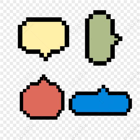픽셀 아트 텍스트 상자 일러스트 거품 색상색깔대화 상자 Png 일러스트 무료 다운로드 Lovepik