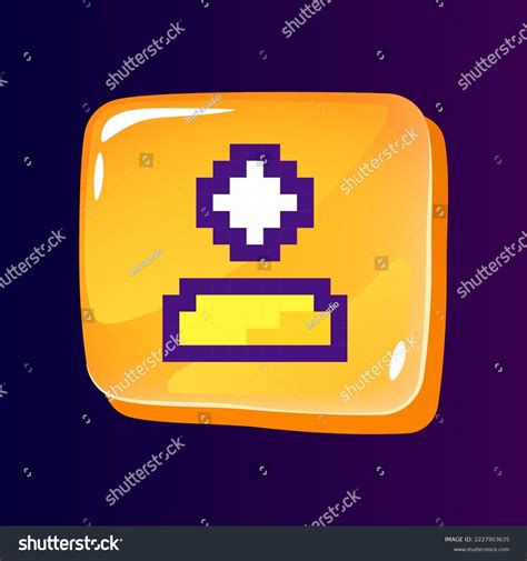Avatar Glossy Ui Button Pixelated Color Stock Vector Royalty Free Shutterstock