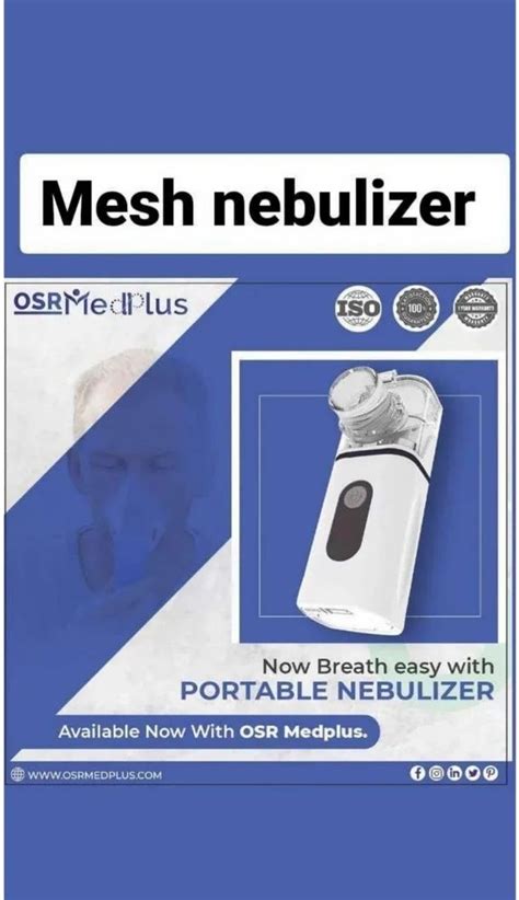 Medplus Mask Portable Mesh Nebulizer For Nebulization Size Compact
