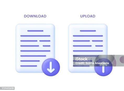 Unggah Dan Unduh File 3d Unggah Dan Unduh File Konsep Dokumen Ilustrasi Stok - Unduh Gambar ...