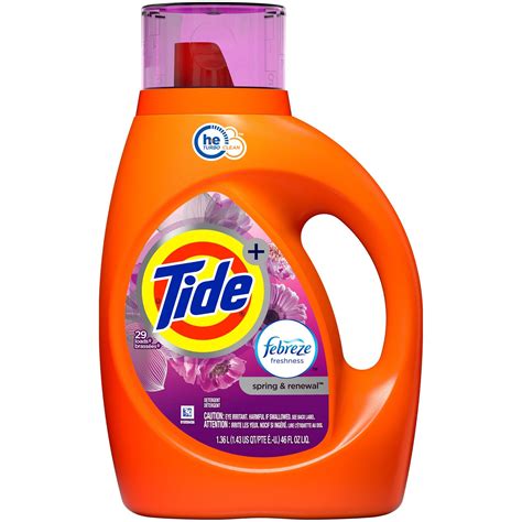 Tide Febreze He Turbo Liquid Laundry Detergent Spring And Renewal 46 Fl Oz Laundry Liquid