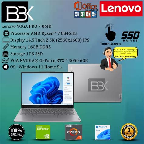 Jual Lenovo Yoga Pro Id Ryzen Hs Gb Tb Ssd Rtx W H Ohs Jakarta Pusat Beli