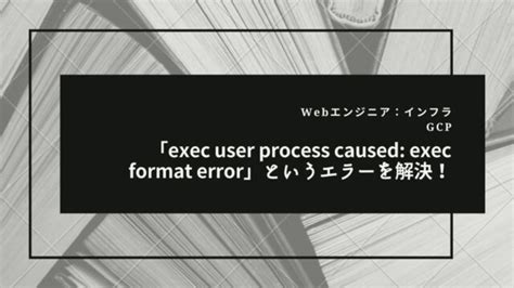 【gcp】「exec User Process Caused Exec Format Error」というエラーを解決！【gke