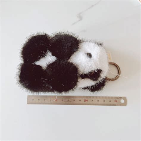 블링지니 ﻿펜더 푸바오 밍크 퍼 인형 가방 키링