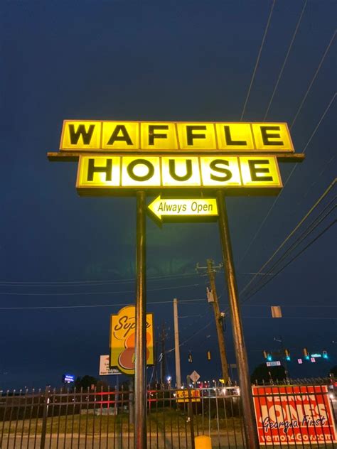 Waffle House Sign At Night