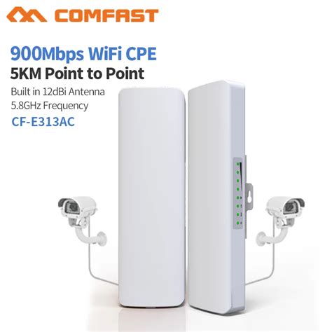 2pcs COMFAST CF E313AC 5KM 900Mbps 5 8Ghz Outdoor Mini Wireless AP Bridge WIFI CPE Access Point