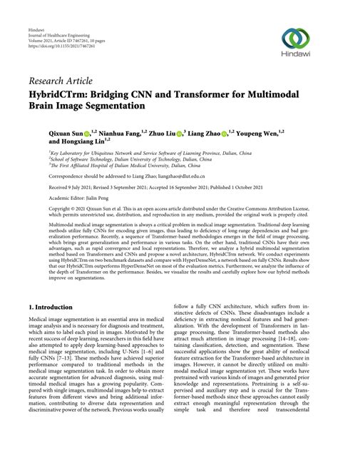 Pdf Hybridctrm Bridging Cnn And Transformer For Multimodal Brain
