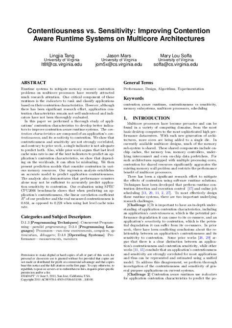 Pdf Contentiousness Vs Sensitivity Improving Contention Aware