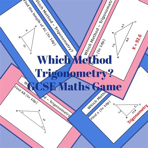 Which Method Trigonometry Gcse Maths Game Activity Revision Made By