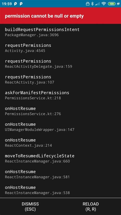 [expo permissions] permission cannot be null or empty error when leaving app · issue 7246