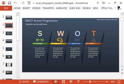Animated SWOT Analysis Diagrams For PowerPoint Swot Analysis Template