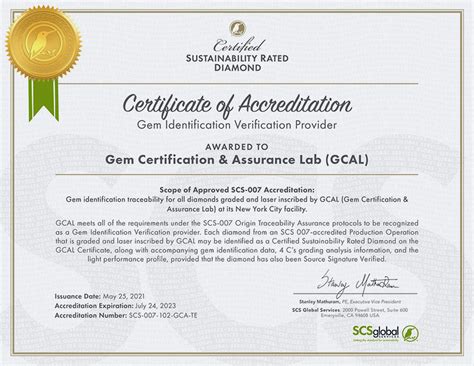 Gcal First Lab Accredited By Scs For Gem Identification Traceability