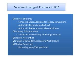 Oracle R12 Fixed Assets Changes From 11i PDF