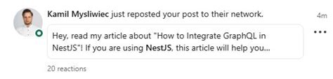 I Am So Excited That Kamil Mysliwiec The Creator Of Nestjs And Mark