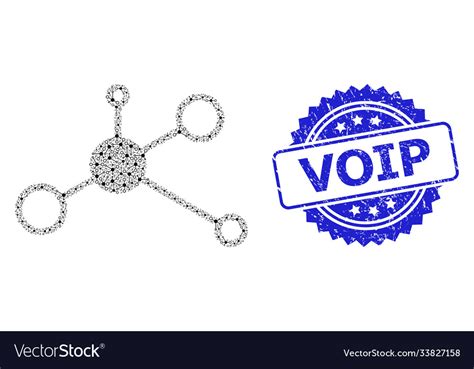 Textured Voip Watermark And Recursion Masternode Vector Image