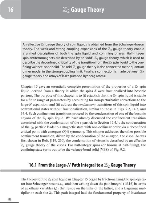 Z Gauge Theory Chapter Quantum Phases Of Matter