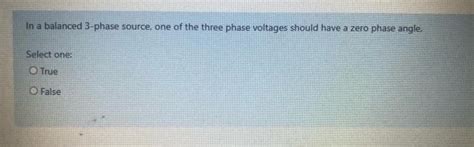 solved in a balanced 3 phase source one of the three phase