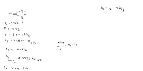 Solved Text Class Problem 2 Steam Enters An Adiabatic And Reversible Turbine At 3 Mpa And 400