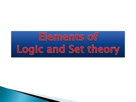 PPT Elements Of Logic And Set Theory PowerPoint Presentation Free Download ID