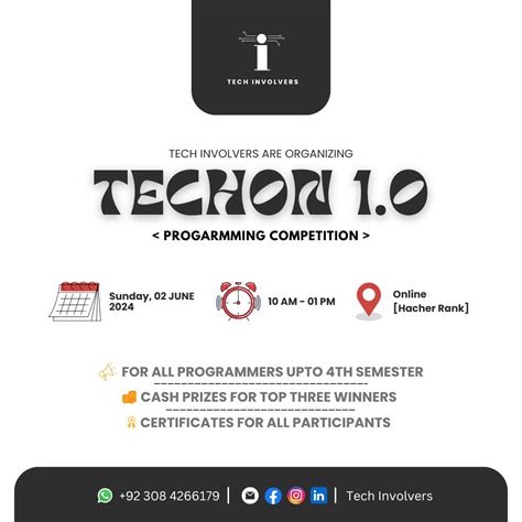 Tech Involvers On Linkedin Calling Enthusiastic Programmers Register