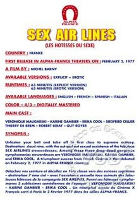 Sex Air Lines French Language 1977 By Alpha France Hotmovies