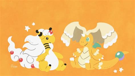 Ririkopoke Ampharos Dragonite Mega Ampharos Mega Dragonite