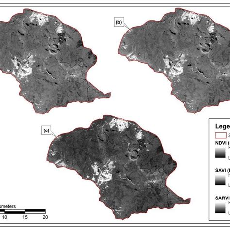 Vegetation Indices Ndvi A Savi B And Sarvi C Download Scientific Diagram