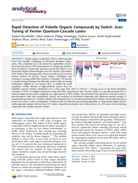 pdf rapid detection of volatile organic compounds by switch scan
