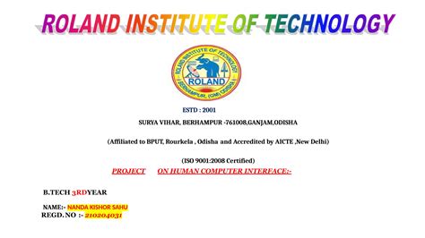 Human Computer Interface Seminar Nanda Pptx