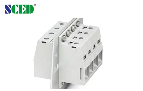 Pin Grey Feed Through Panel Terminal Blocks Right Angle Wire Inlet