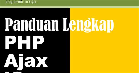 anak angin ebook panduan lengkap php ajax jquery