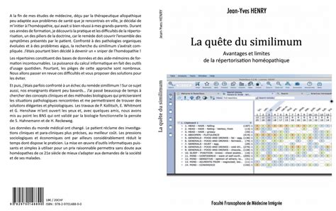 La Quête Du Similimum Médecine Intégrée
