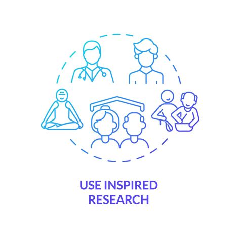 2d Thin Line Gradient Icon Use Inspired Research Concept Isolated Vector Blue Illustration