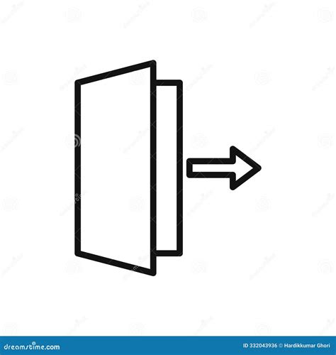 Vector Logout Icon Exit Sign Or Register Logout Button 118943581
