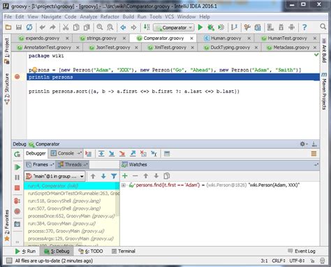 Java How To Use Groovy Style In Intellij Idea 2016 Watches Stack Overflow