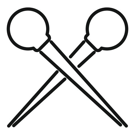 Crossed Inoculation Loops Icon Outline Style 49555451 Vector Art At