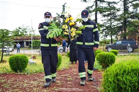 მეხანძრე მაშველებმა 13 ივნისს გარდაცვლილი კოლეგის ზურაბ მუზაშვილის