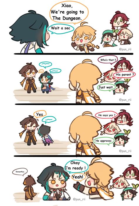 Pthx Hyv On Twitter Ask For Approval Xiao Zhongli Aether Heizou Venti Kazuha Wirl