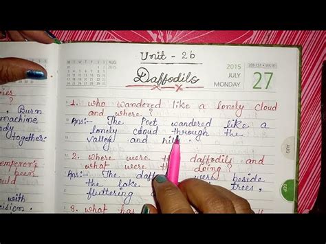 Daffodils Poem Questions Answers Class 9 Icse