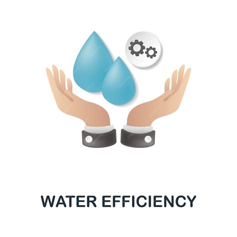 Esg 컬렉션에서 물 효율성 아이콘 3d 그림 웹 디자인 템플릿 Infographics 등을 위한 Creative Water