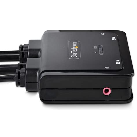 startech 2 port hybrid usb c displayport cable kvm switch