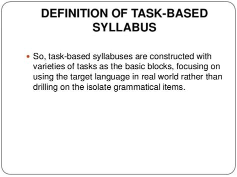 task based syllabus