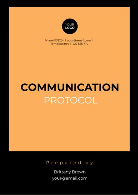 Free Communication Protocol Template To Edit Online